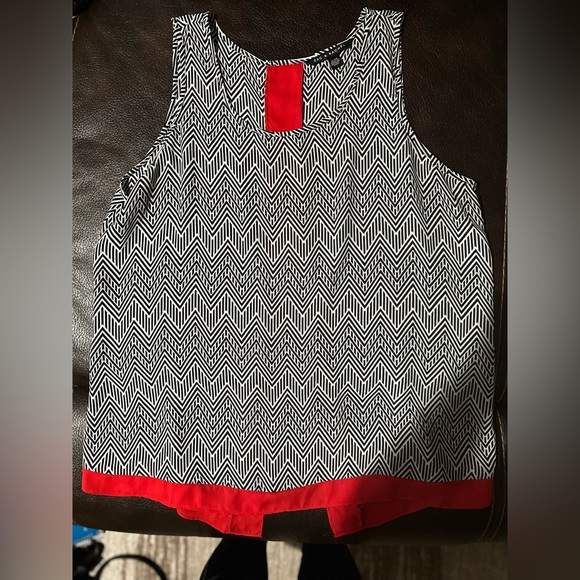 Zac & Rachel | Tops | Chevron Design Black And Red | Poshmark